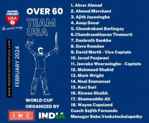 Over-60s World Cup 2024 – International Masters Cricket